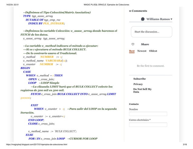 MAGIC PL_SQL ORACLE_ Ejemplos de Colecciones.pdf