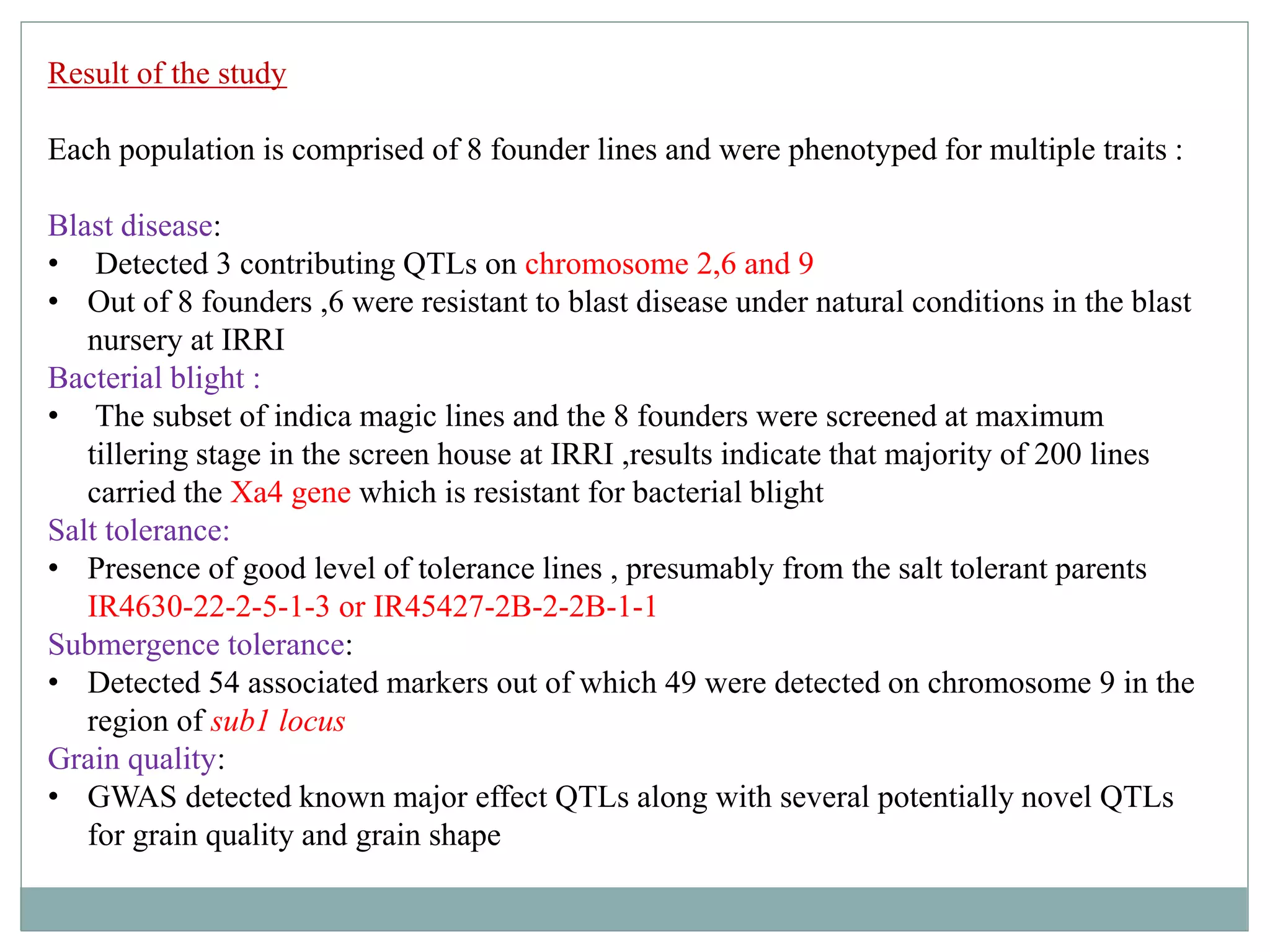 MAGIC population and its application in crop improvement | PPTX