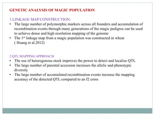 MAGIC population and its application in crop improvement | PPTX