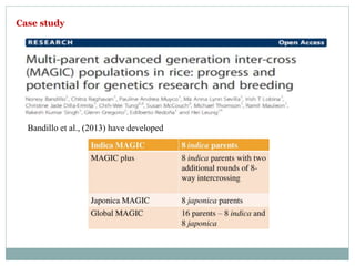 MAGIC population and its application in crop improvement | PPTX