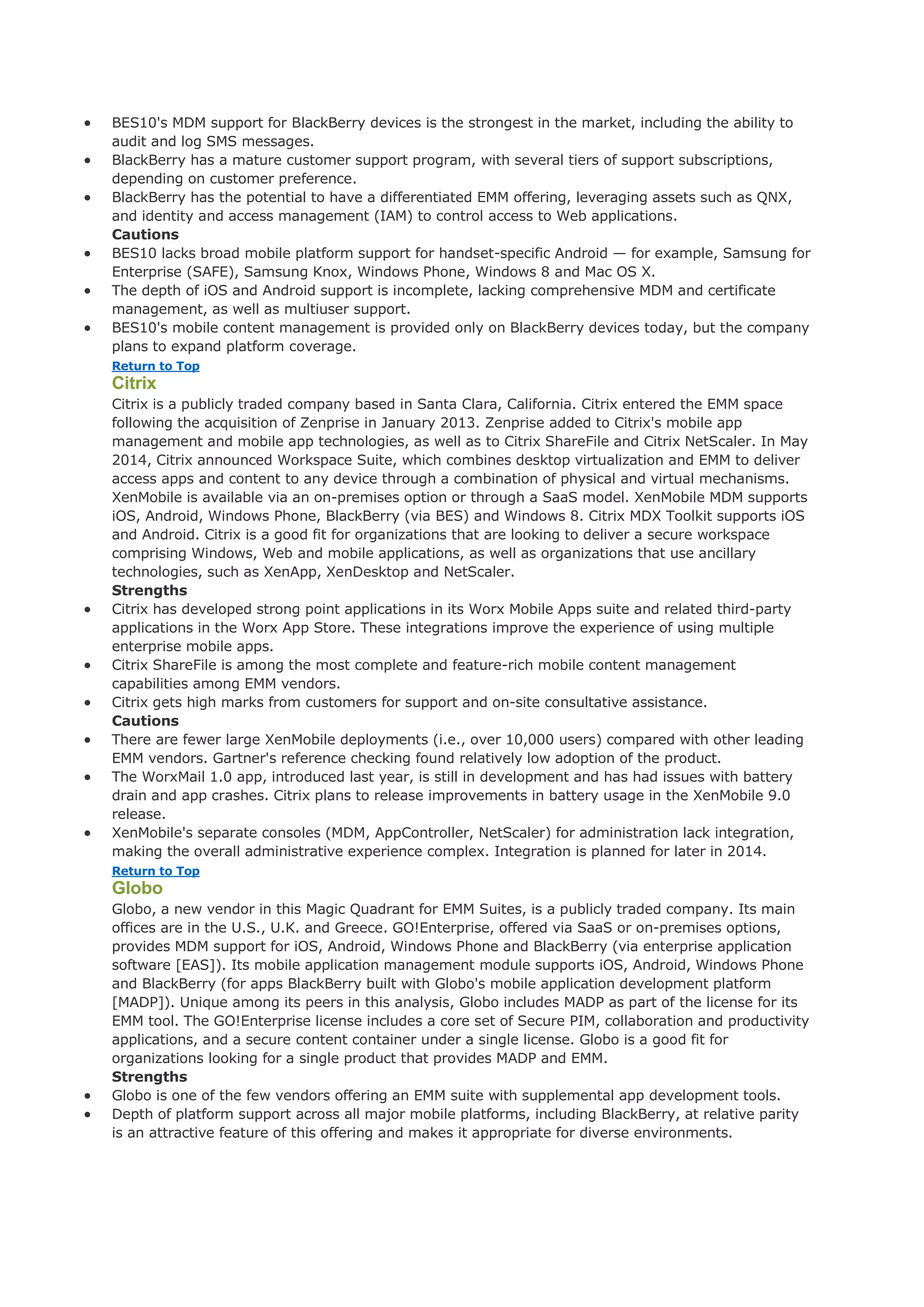 Magic quadrant for enterprise mobility management suites | PDF