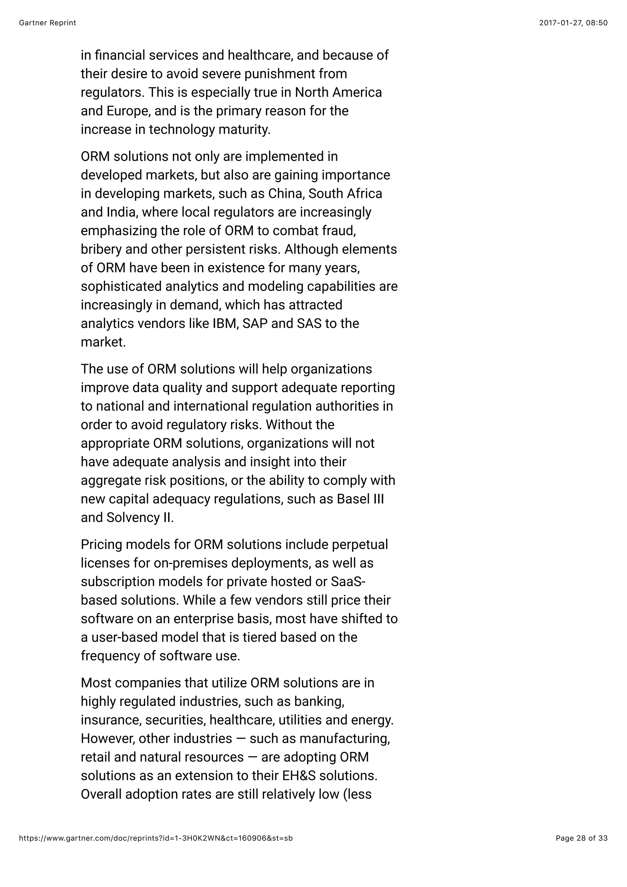 Magic quadrant for operational risk management solutions | PDF