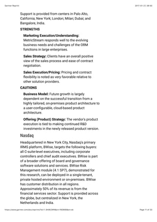 Magic quadrant for operational risk management solutions | PDF