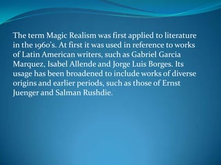 Magic realism | PPTX