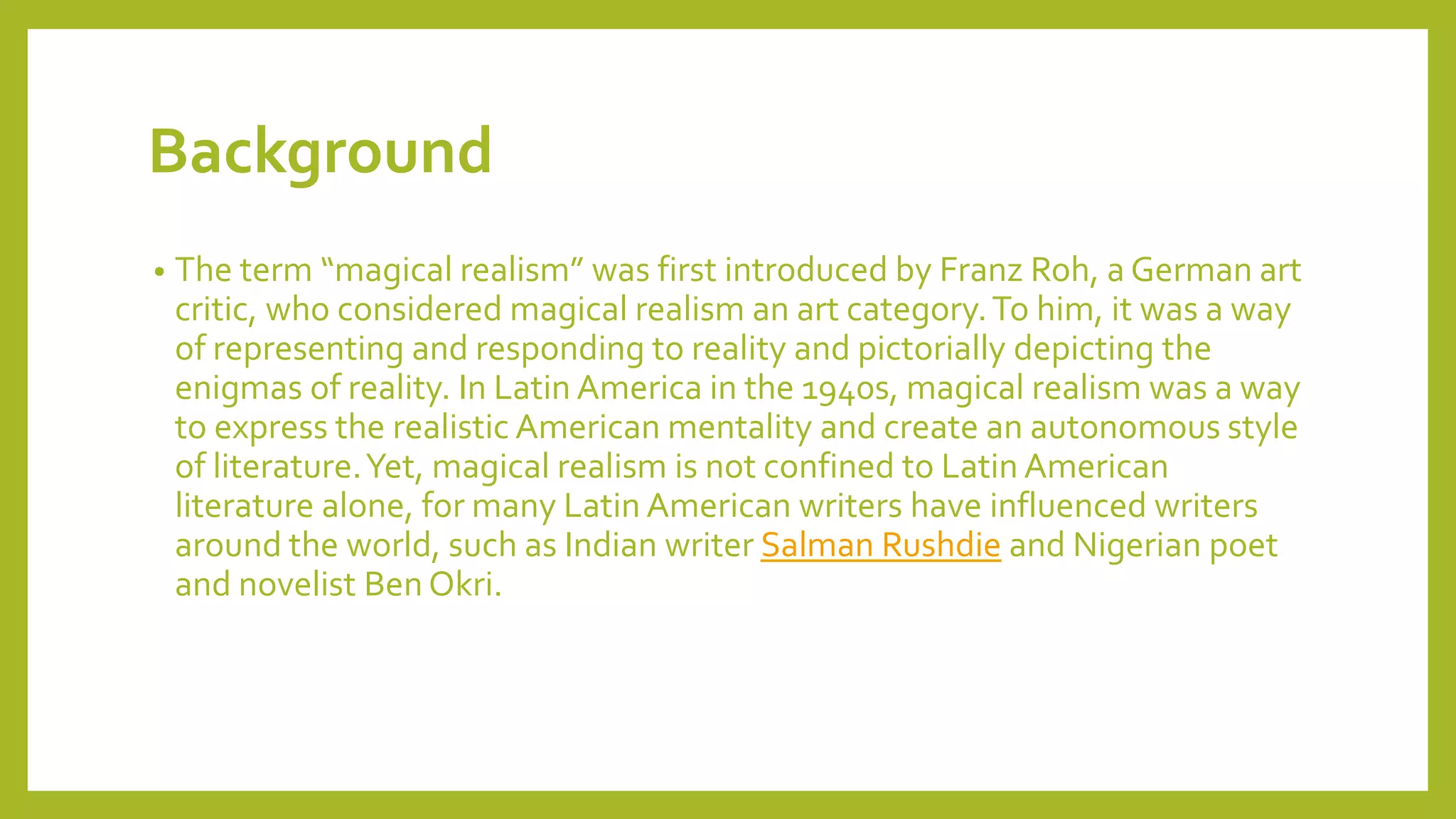 Magic realism | PPTX