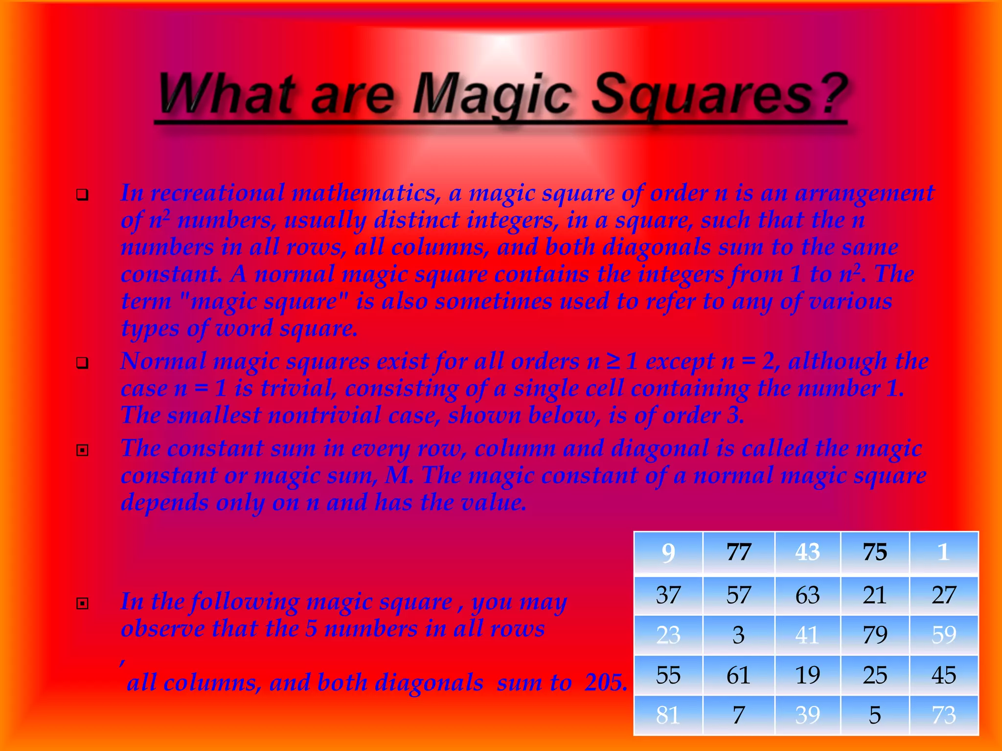Magic square | PPTX