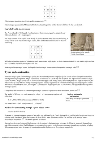 Magic square wikipedia, the free encyclopedia | PDF