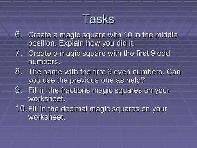 Magic squares | PPT