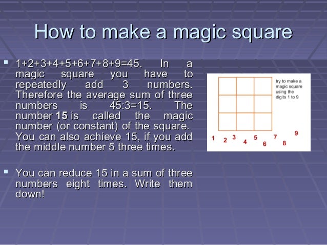 Magic Squares Magic Squares