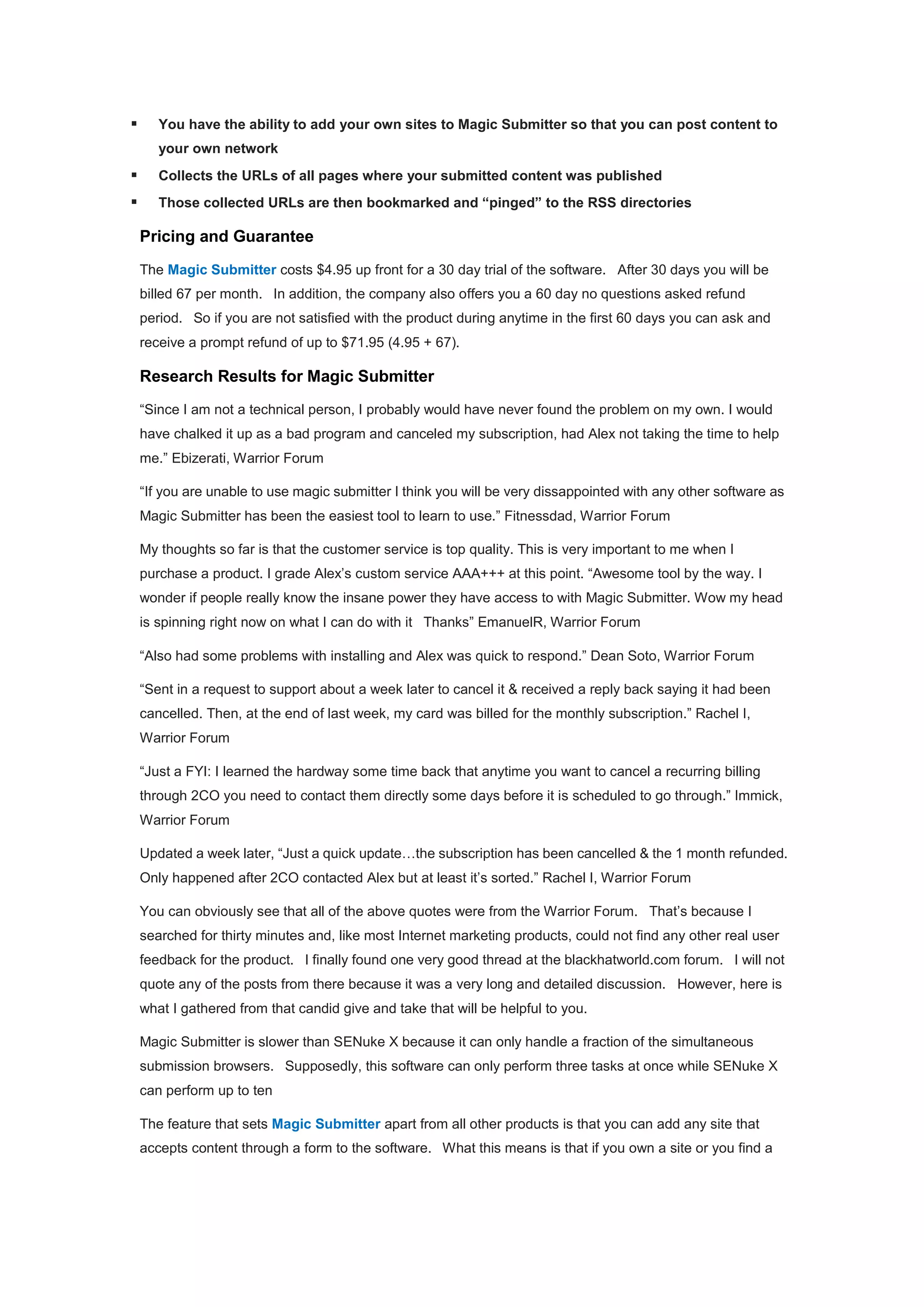 Magic submitter tutorial | PDF