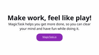 MagicTask - Fun, Gamified Productivity Tool | PPTX