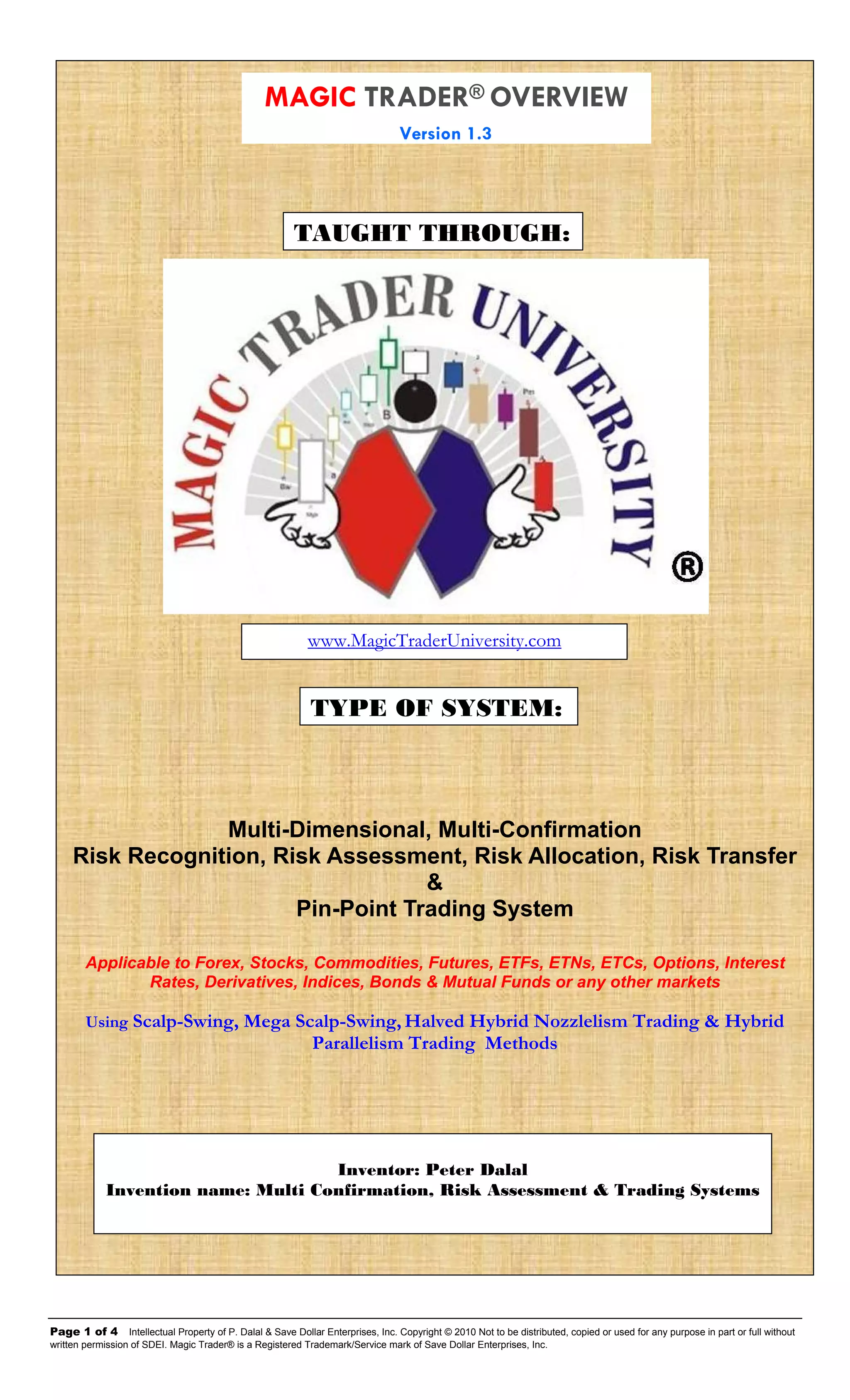 Magic Trader® Overview | PDF