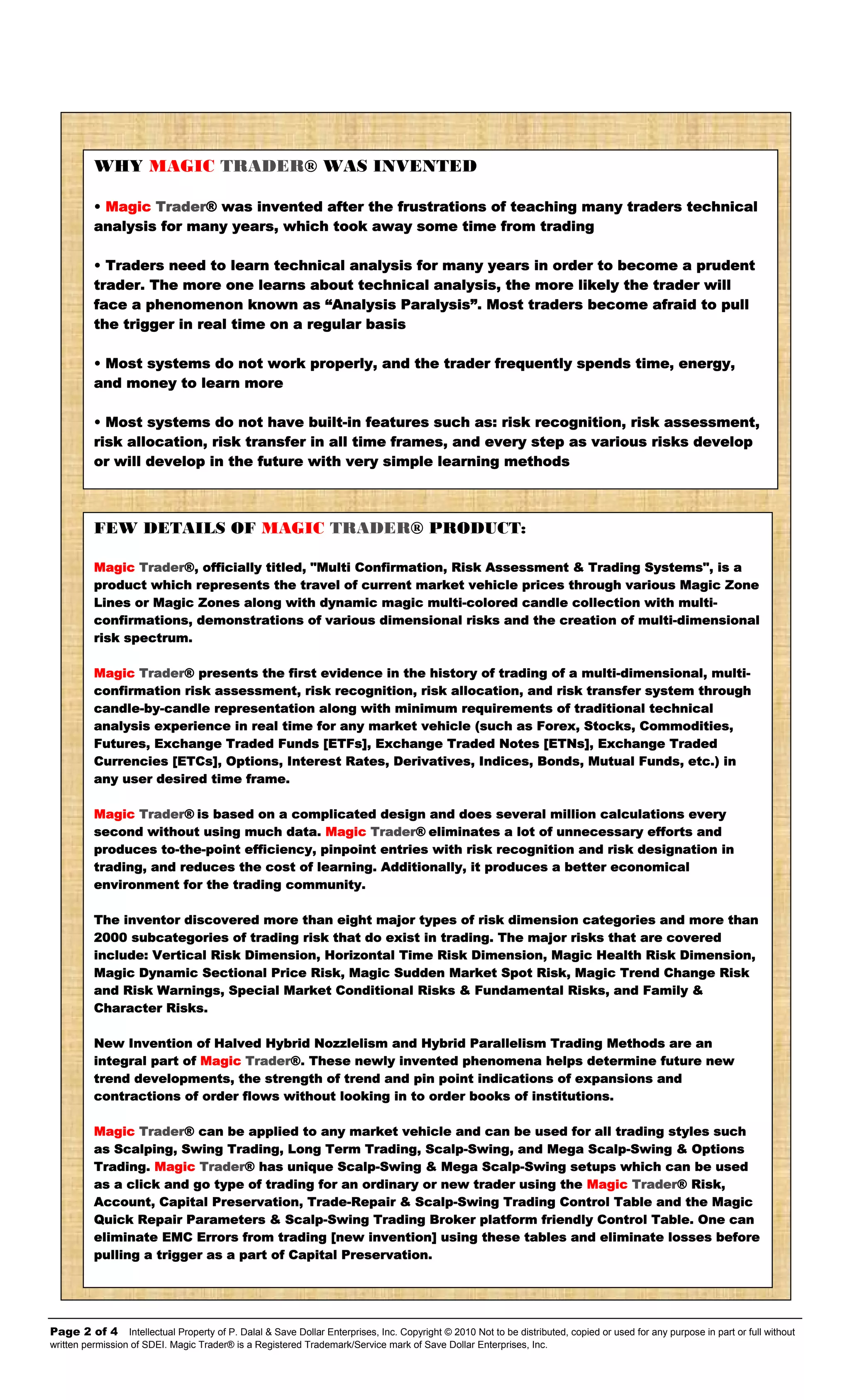 Magic Trader® Overview | PDF