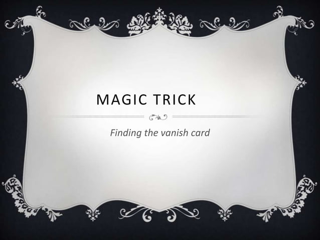 Magic trick slide | PPTX