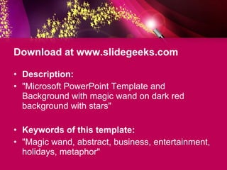 Magic wand ppt templates | POT | Computer Software and Applications ...