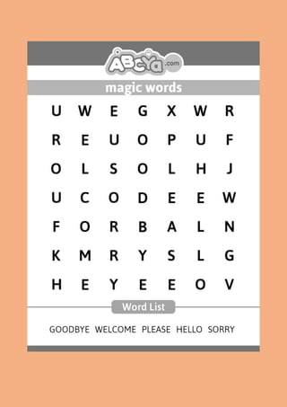 eTwinning: Magic Words Puzzles | PDF