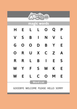 eTwinning: Magic Words Puzzles | PDF