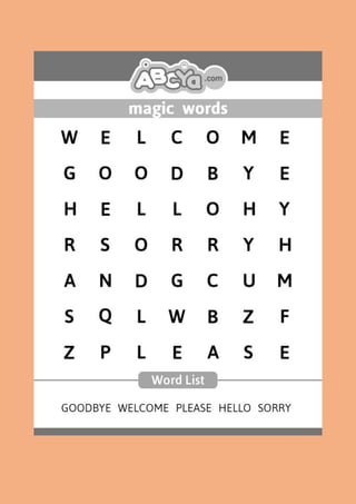 eTwinning: Magic Words Puzzles | PDF