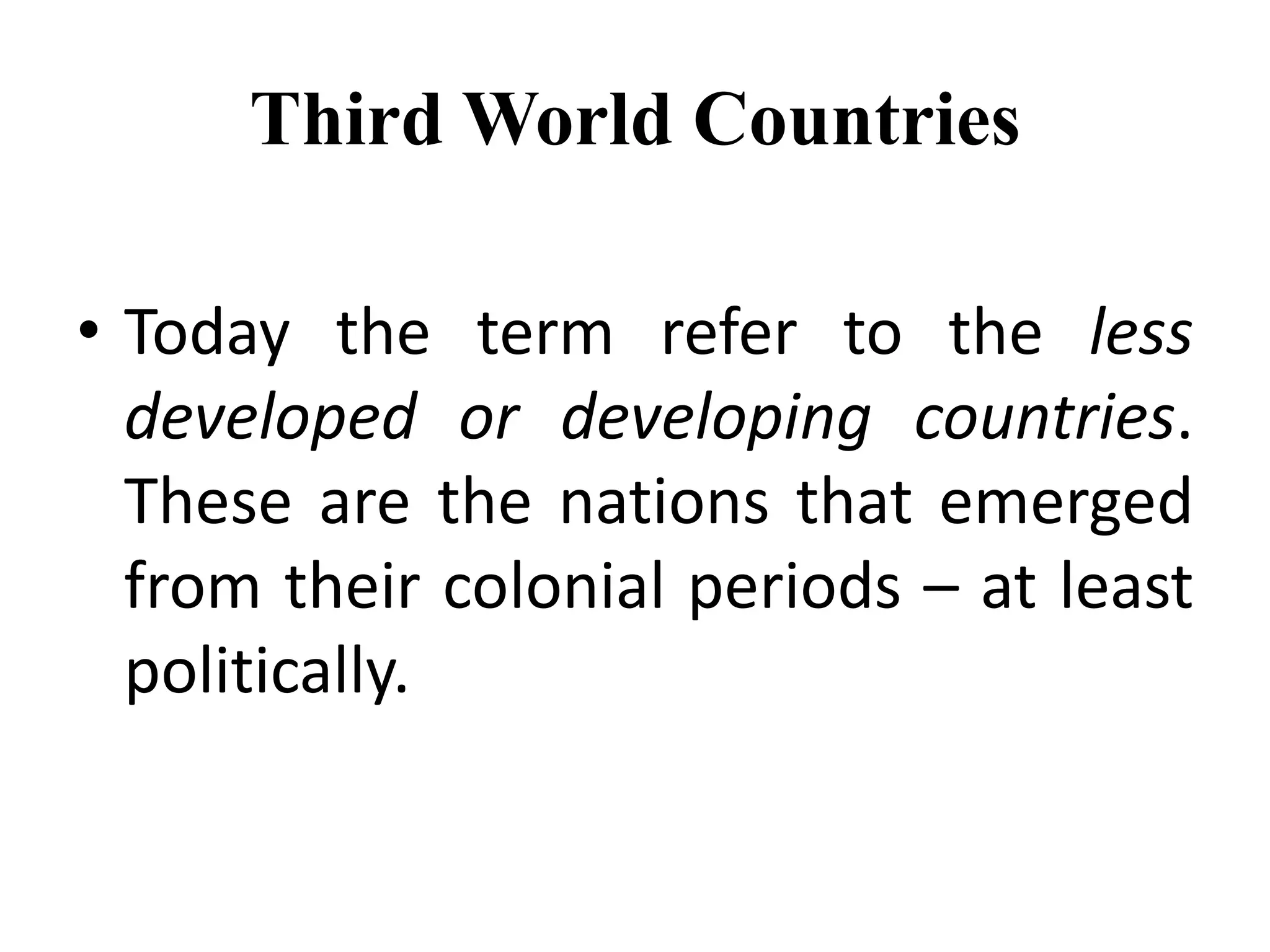 Problems of the third world countries | PPTX