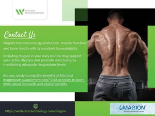 Magion- The Best Source of Magnesium Supplementation | PPT