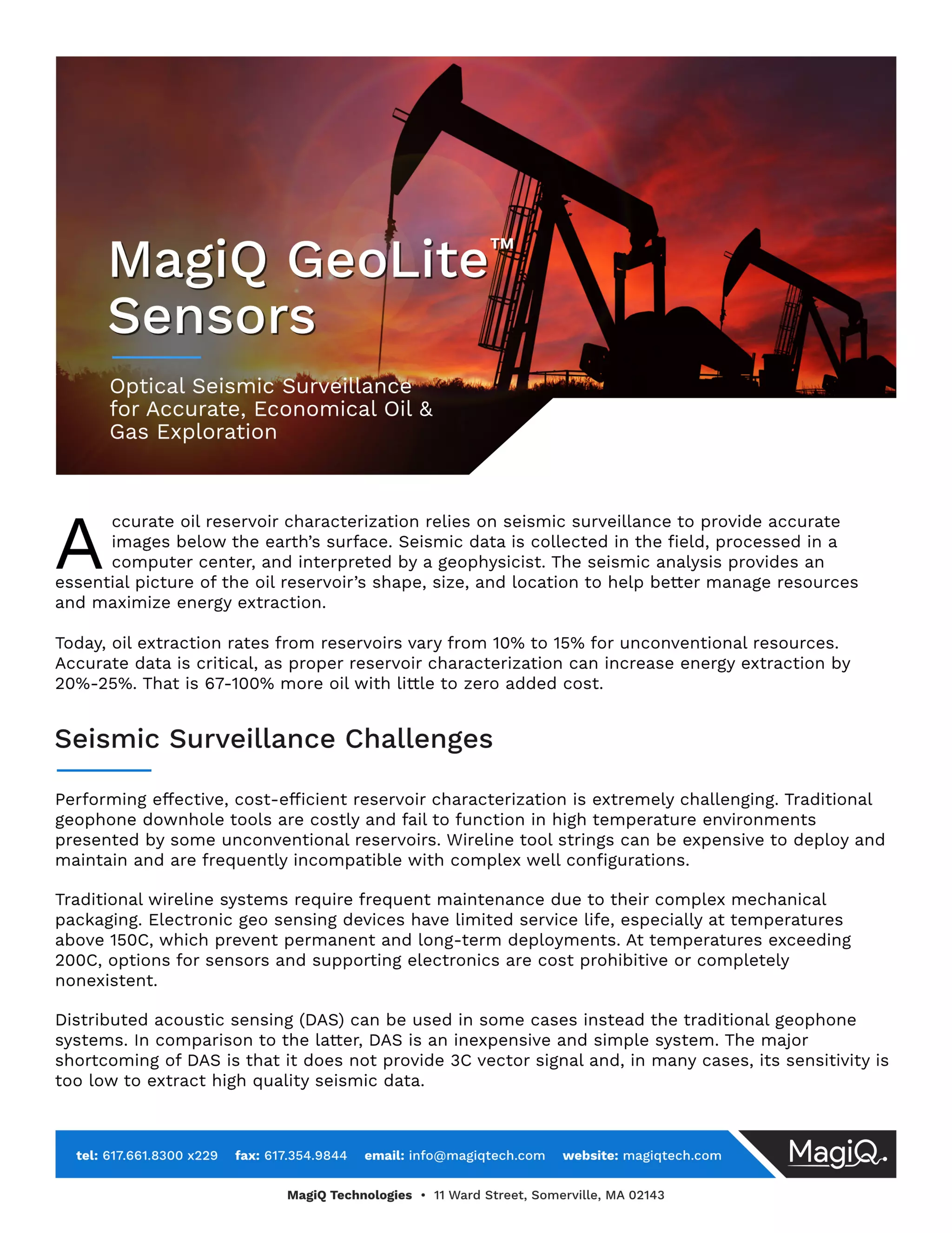 Magi Q geolite-sensors - Down hole optical sensors | PDF