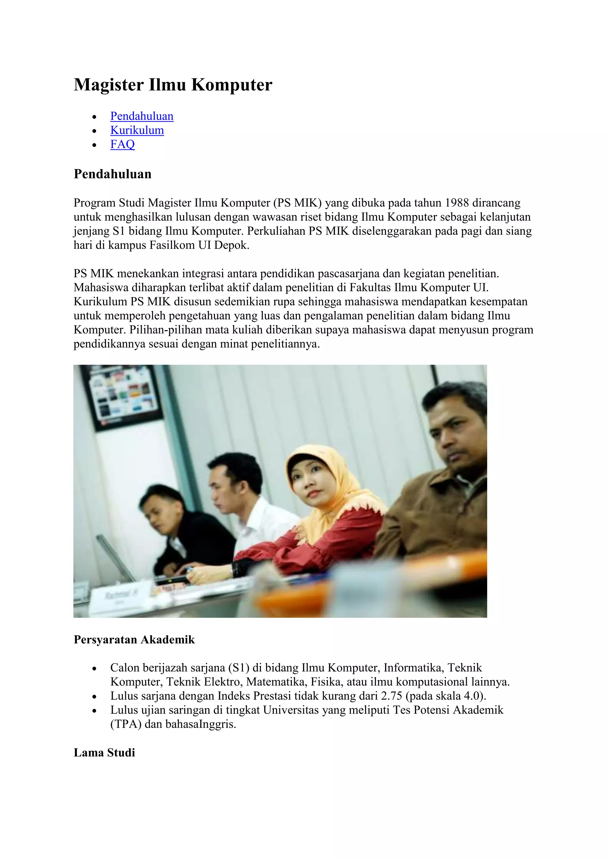 Magister ilmu komputer | PDF