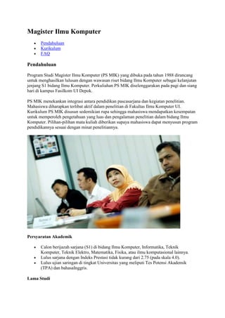 Magister ilmu komputer | PDF
