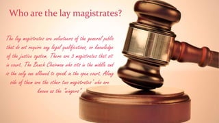 The Lay Magistrates' Recruitment | PPTX | Law