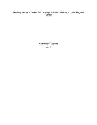 MAGLANA RESEARCH- Gender Fair Language in grade 8 high school modules.docx