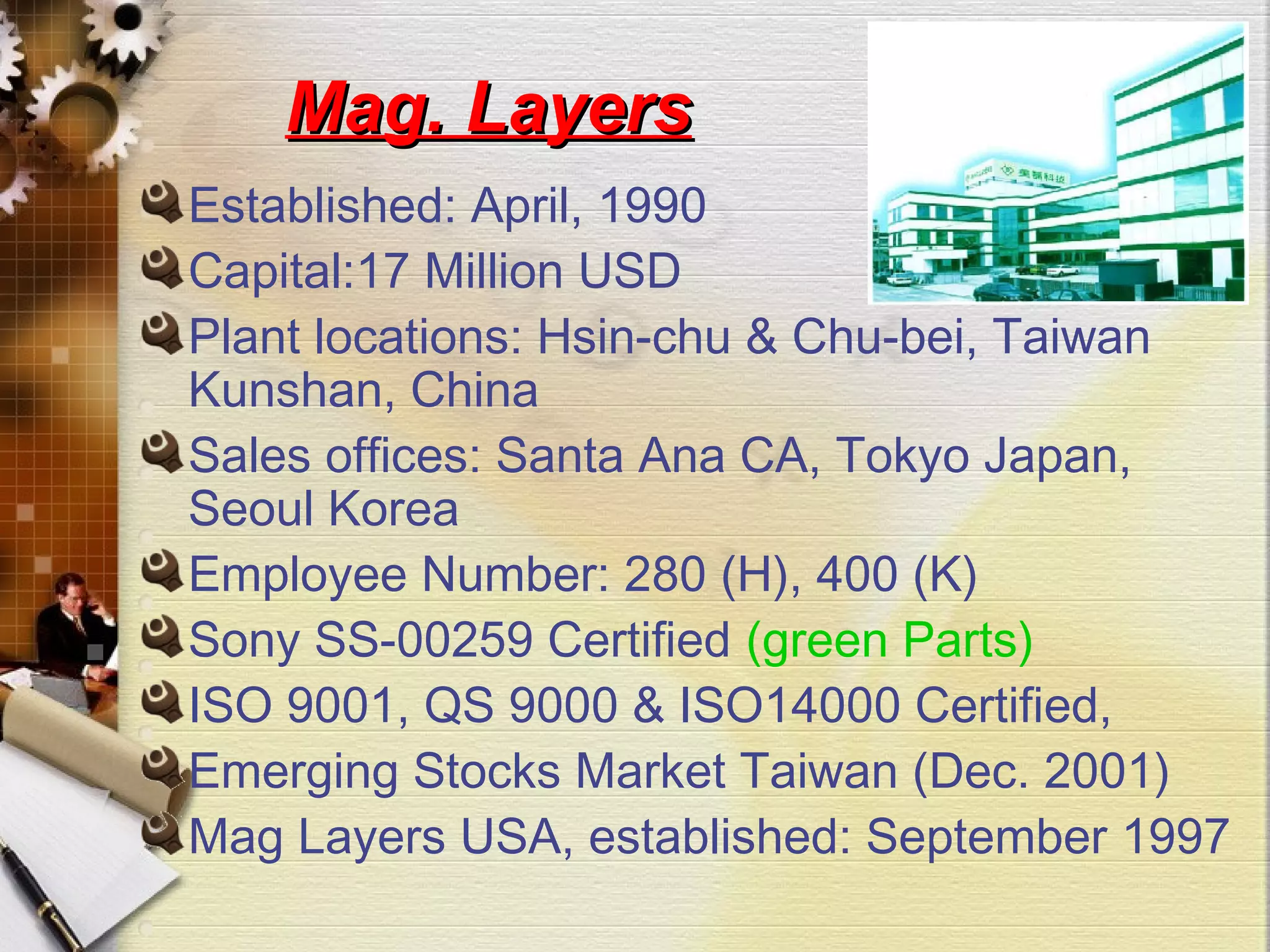 Mag Layers Profile | PPT | Consumer Electronics | Technology & Computing