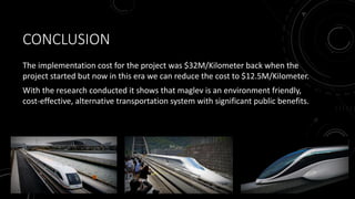 Maglev Vehicles | PPTX