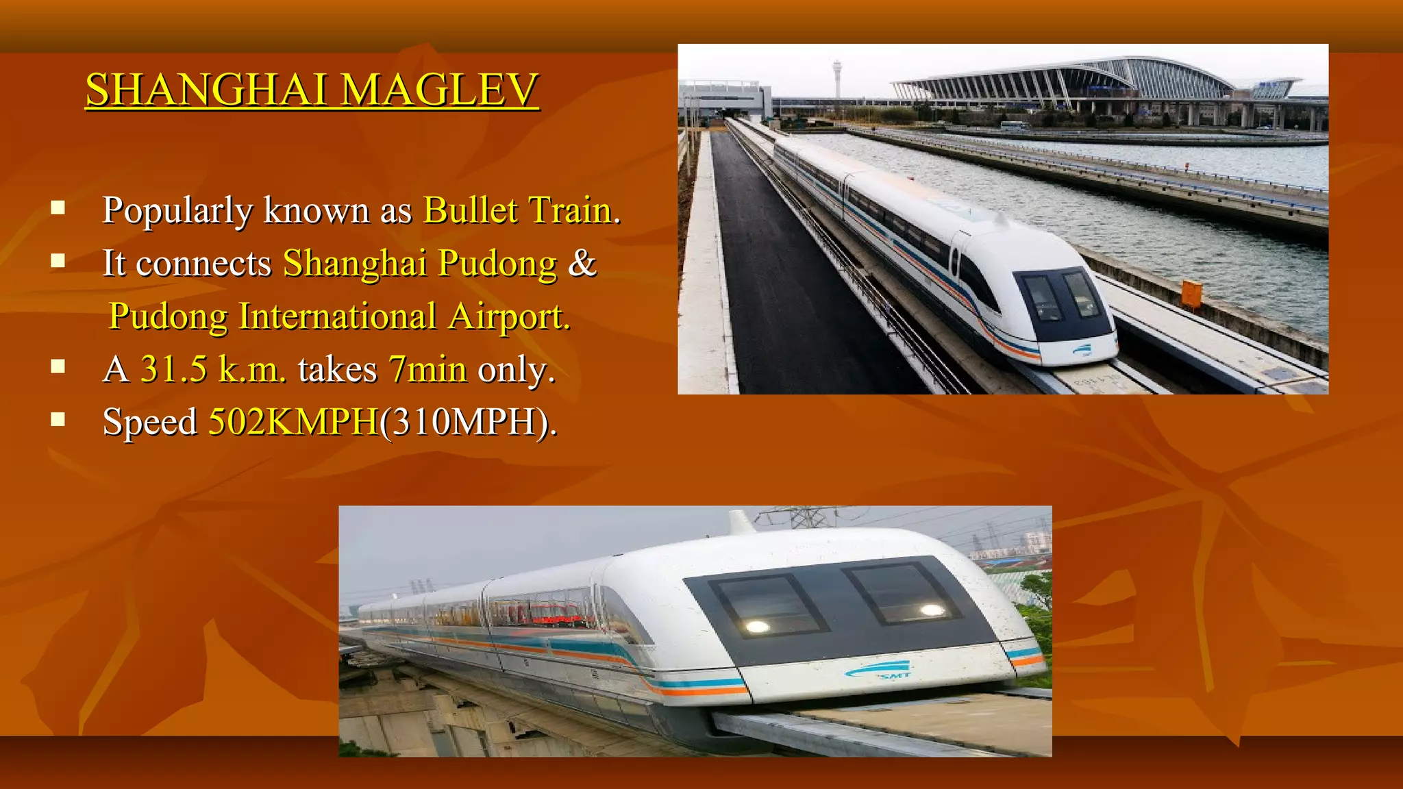 Maglev - (bullet train) | PPT | Rail Travel | Travel Type