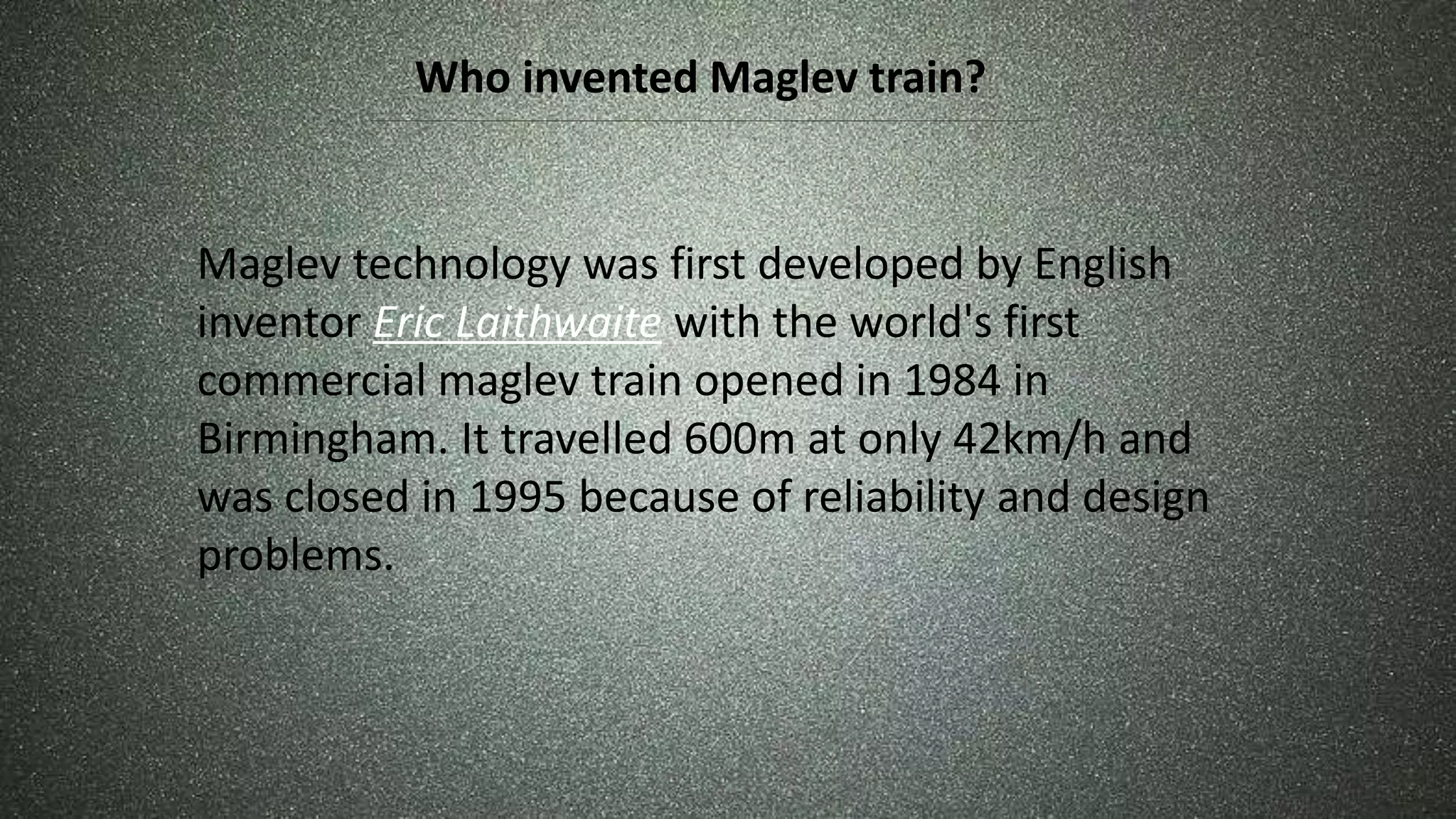 Maglev | PPTX | Rail Travel | Travel Type