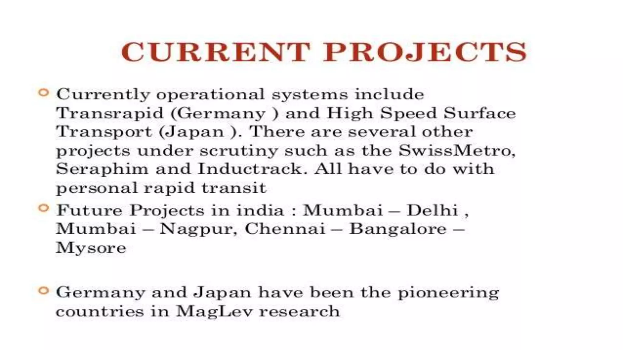 Mag lev – magnetic levitation | PPTX