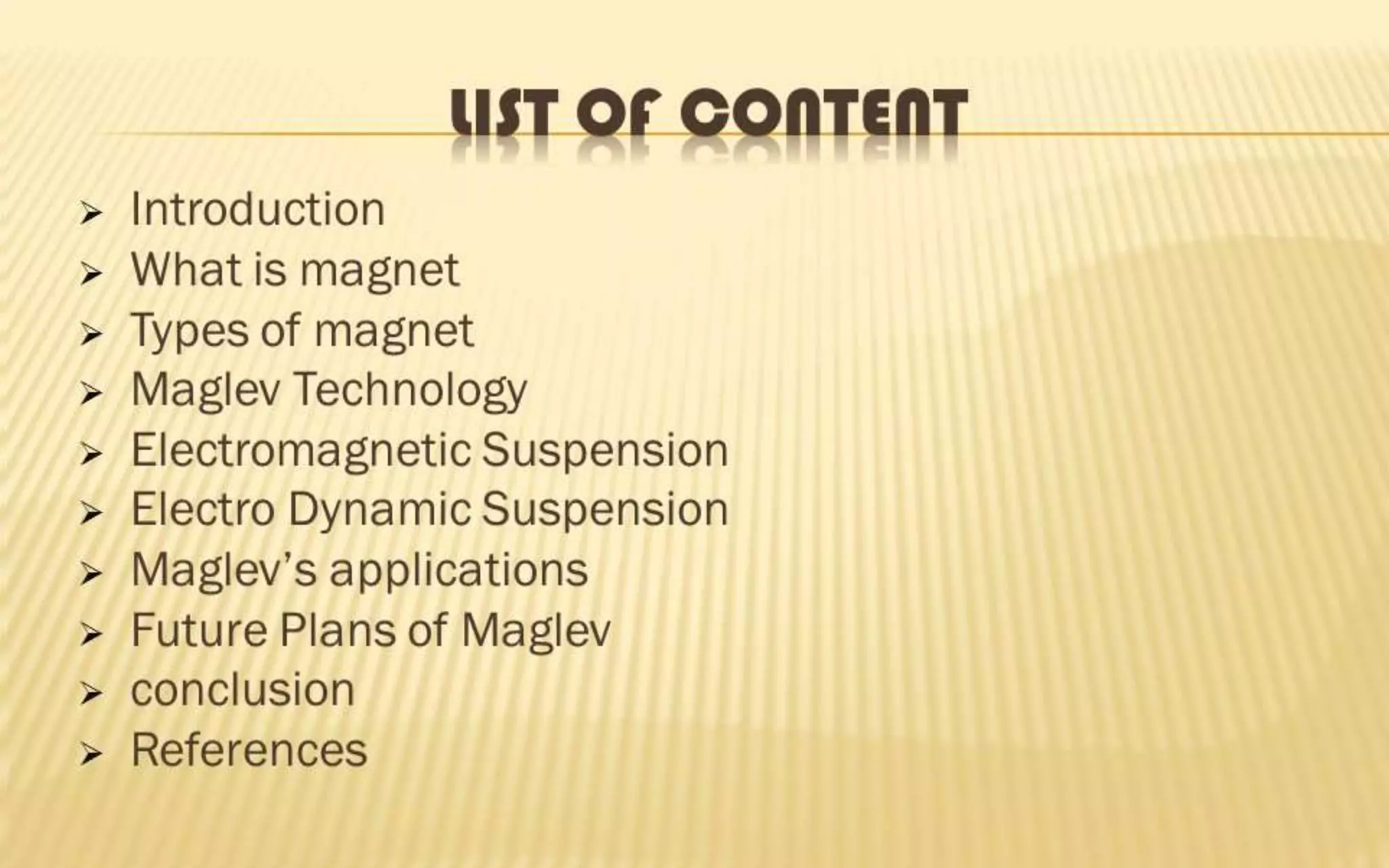 Magnetic Levitation (Maglev) Powerpoint Presentation | PPTX