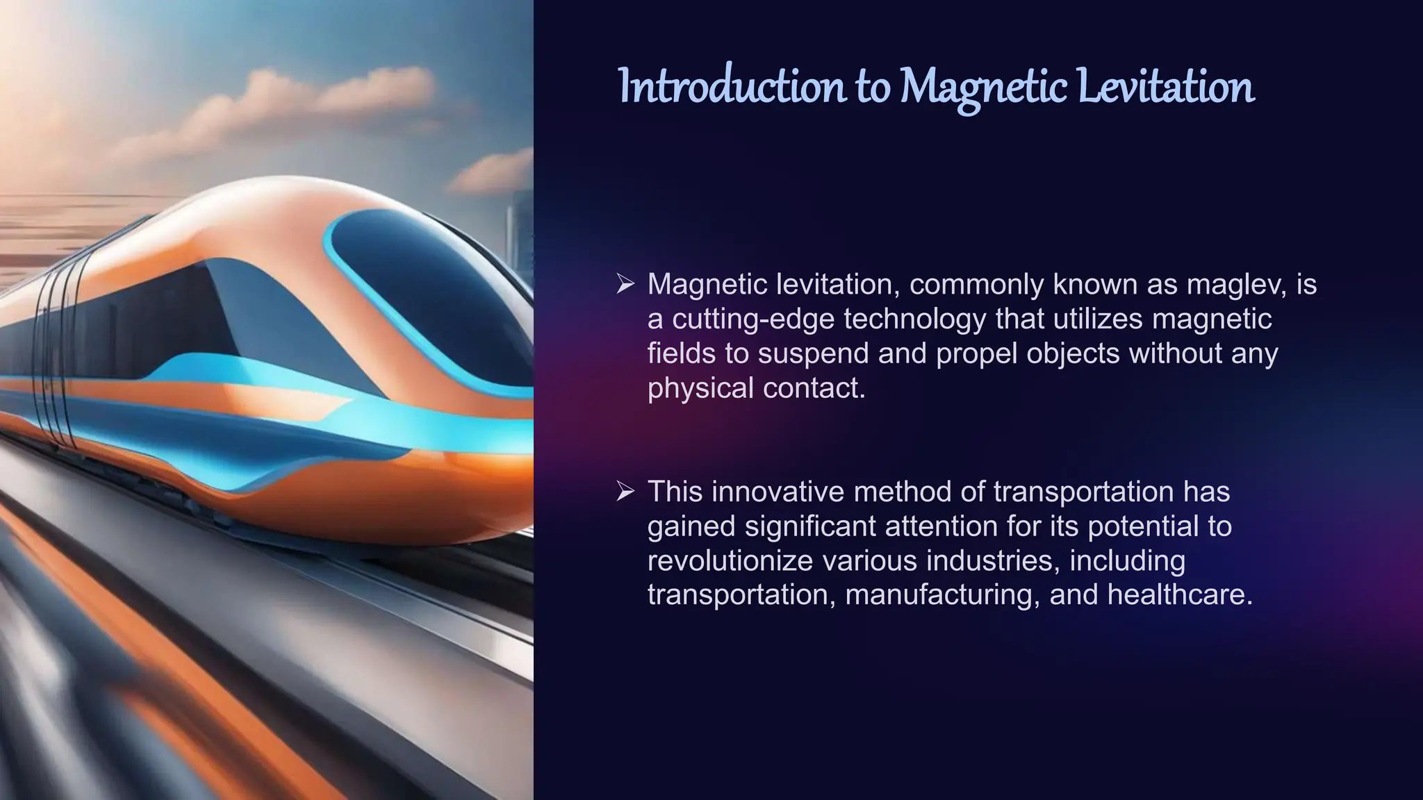 MAGLEV PPT.pptx(Maglev trains, Transportation) | PPT