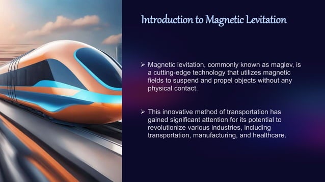 MAGLEV PPT.pptx(Maglev trains, Transportation) | PPT