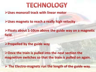 maglev train | PPTX | Rail Travel | Travel Type