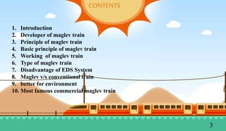 Maglev train and it's leviation | PPTX