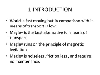 Maglev Train Paper Presentation, Magnetic Leviation Train, High Speed ...