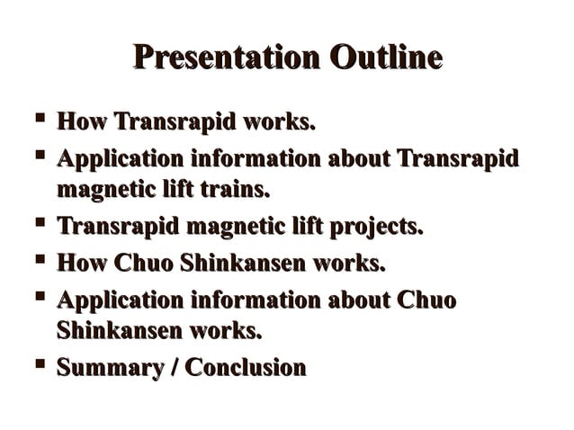 MAGLEV TRAIN | PPT