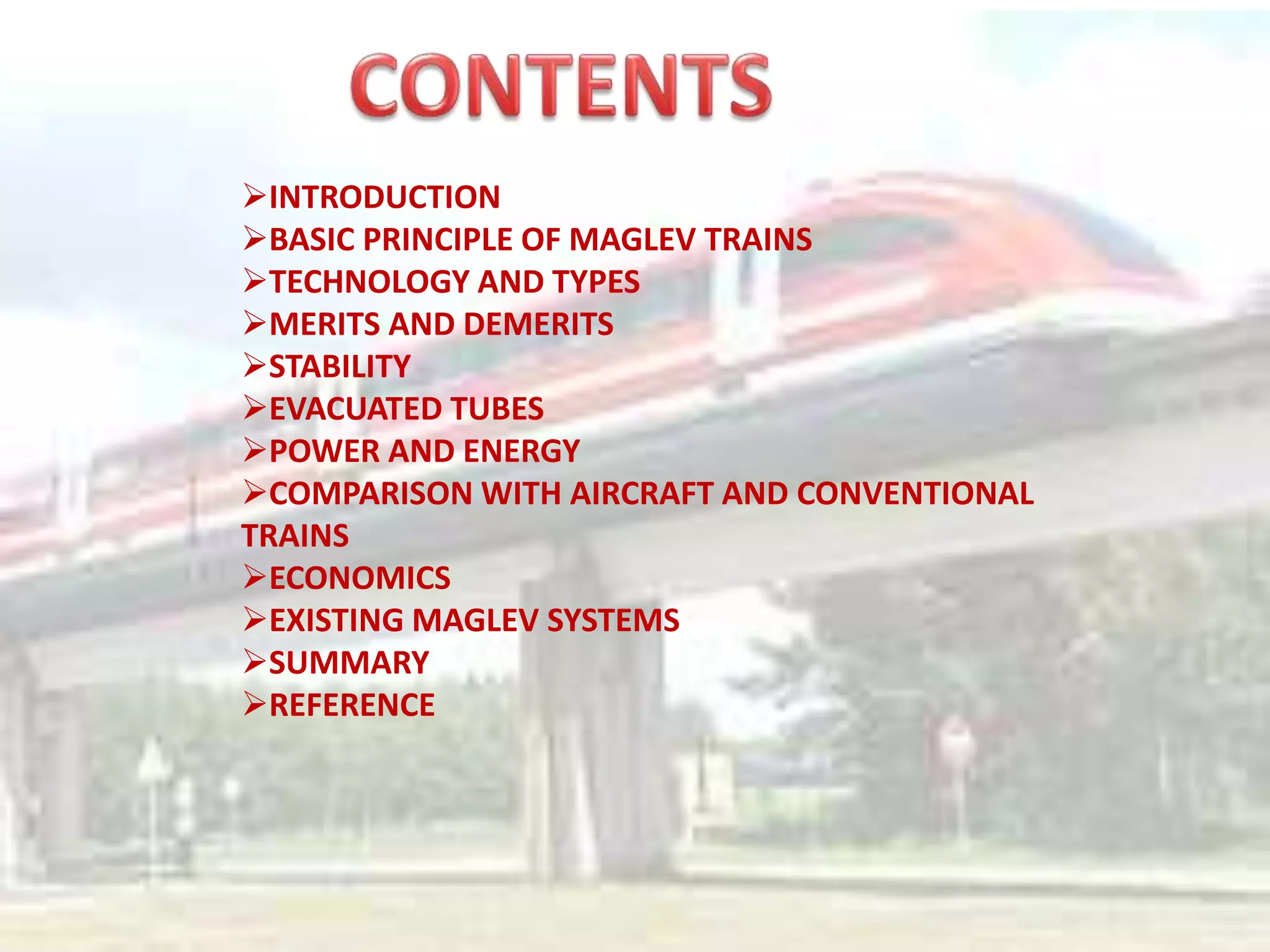 Maglev trains ppt | PPTX
