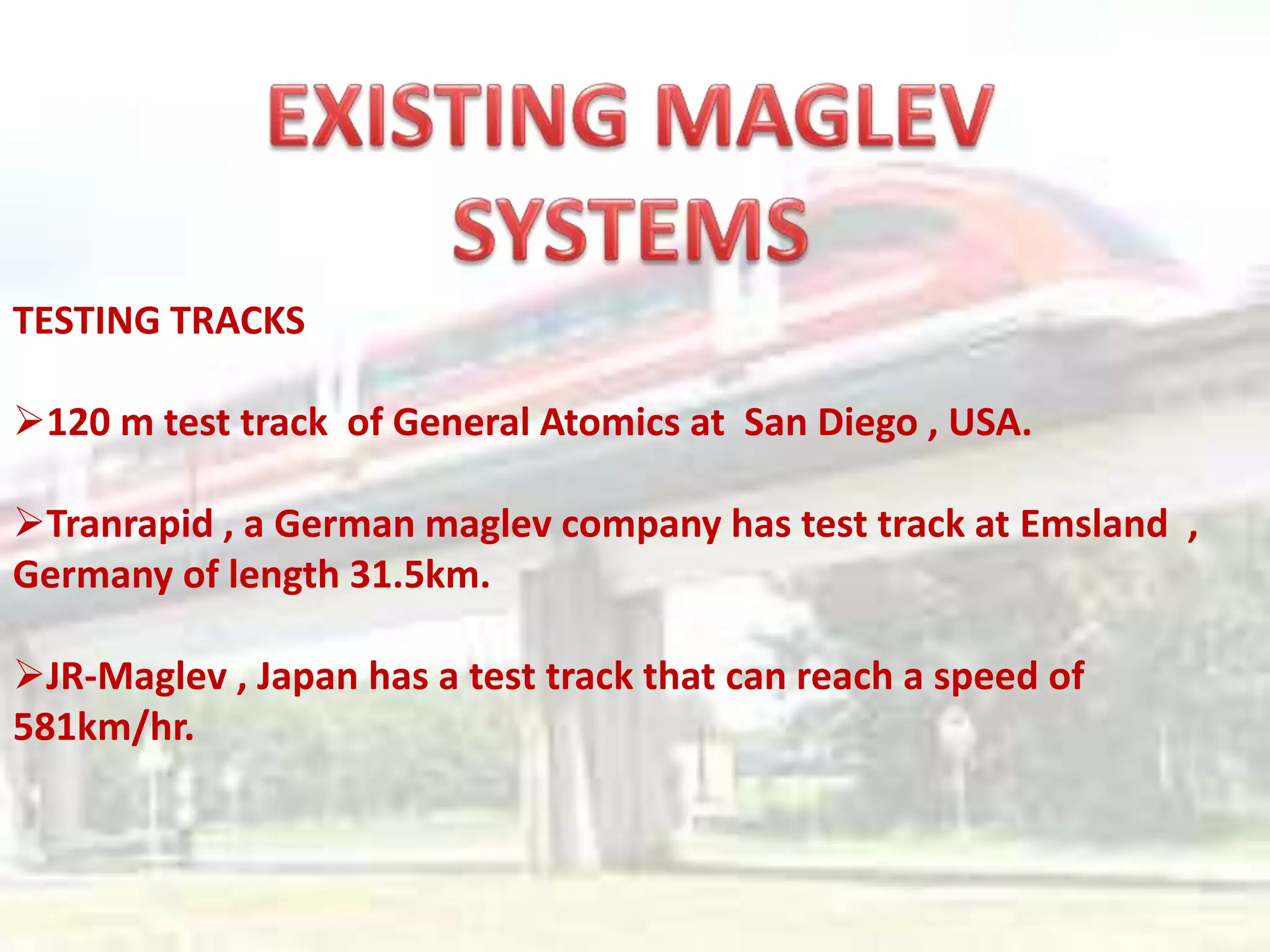 Maglev trains ppt | PPTX