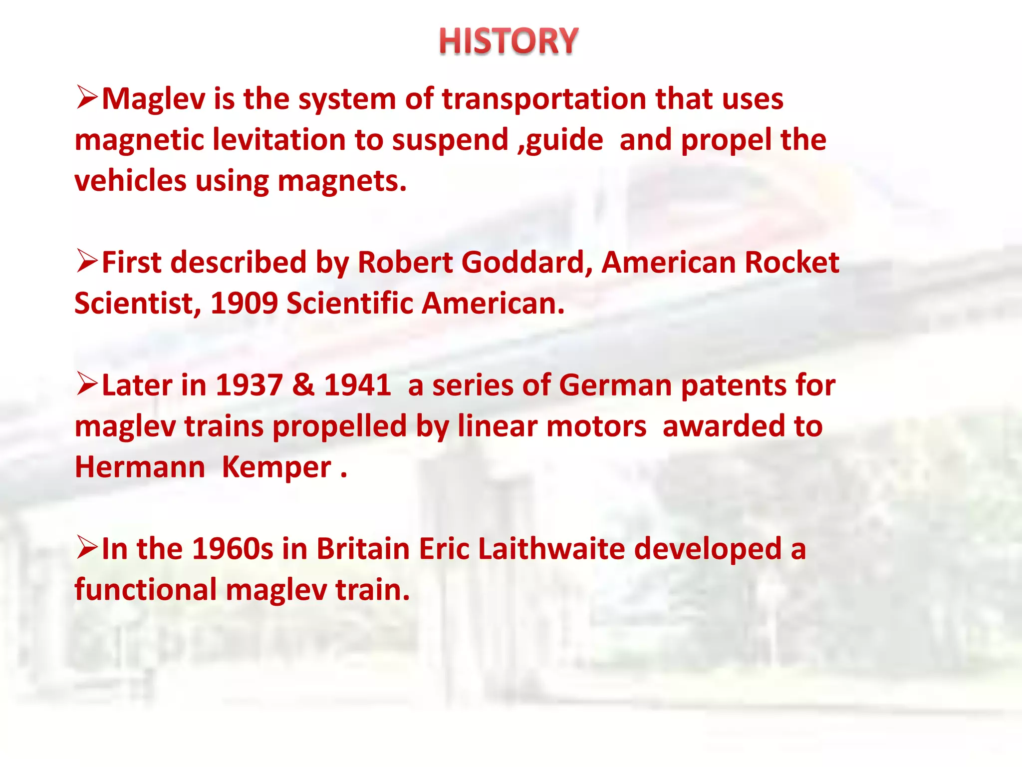 Maglev trains ppt | PPTX