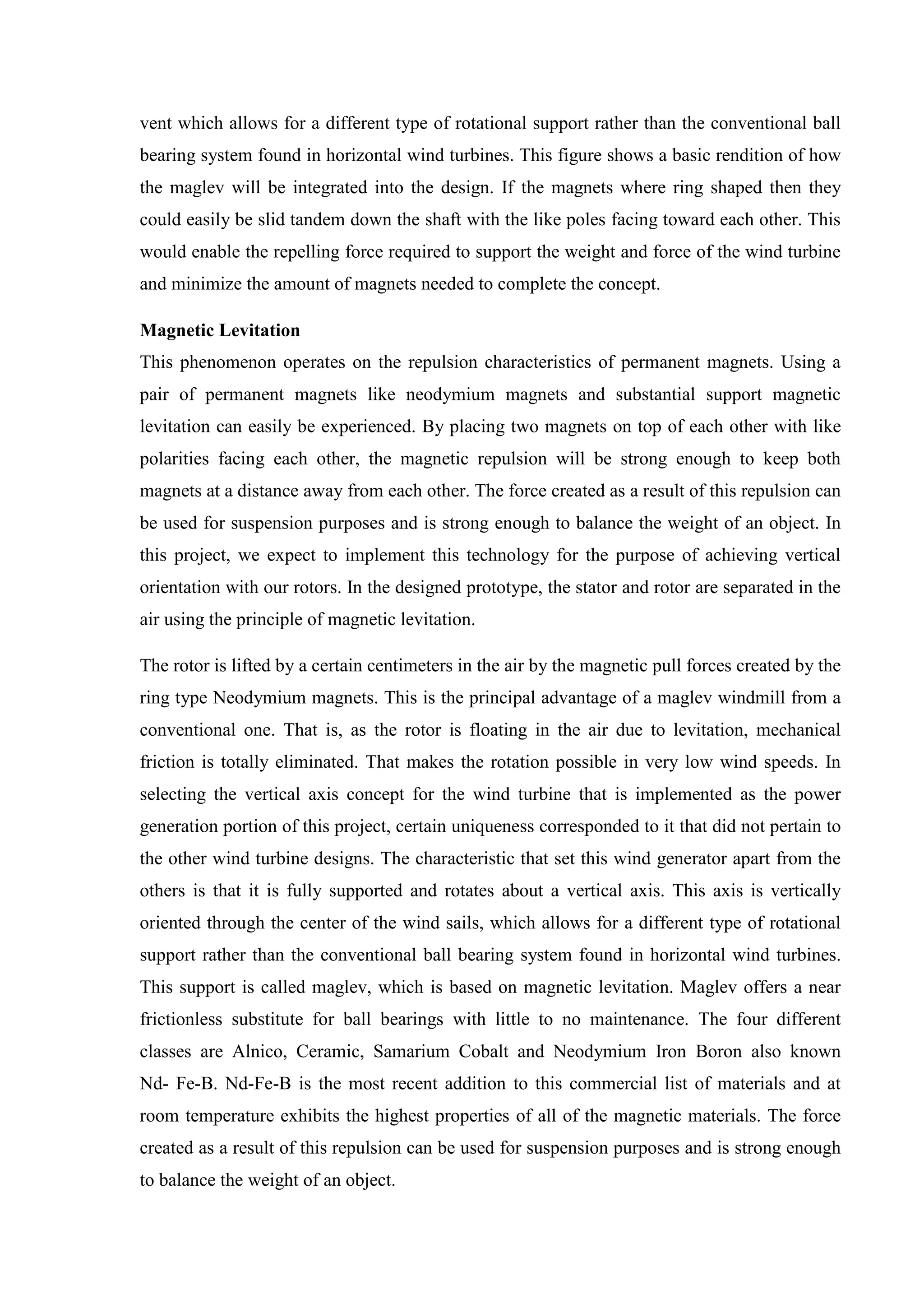 Maglev windmill project report | PDF