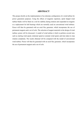 Maglev windmill project report | PDF