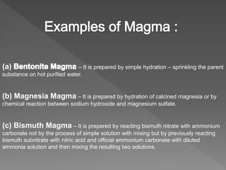 Magma in pharmaceutical dosage form | PPTX