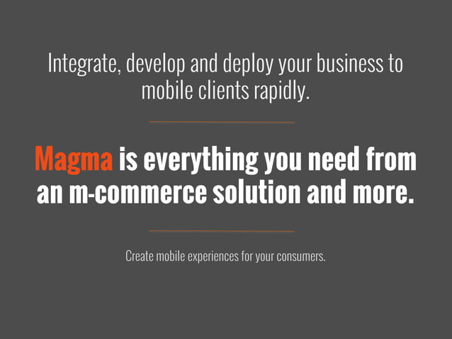 Tmob M-Commerce Framework: Magma | PPT
