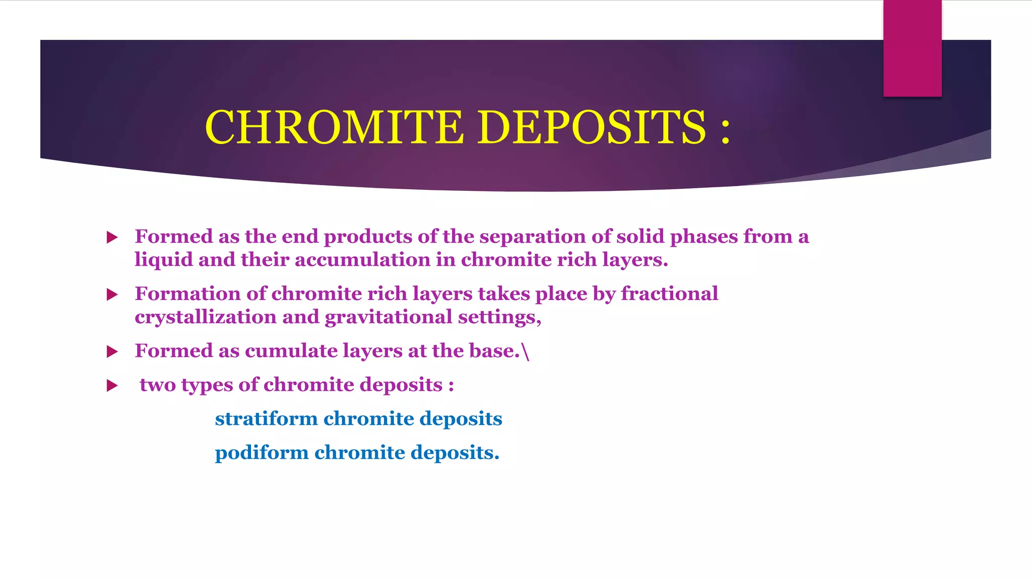 magmatic deposits - economic geology | PPTX