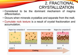Magmatic Differentiation & Implication to rock formation.pptx